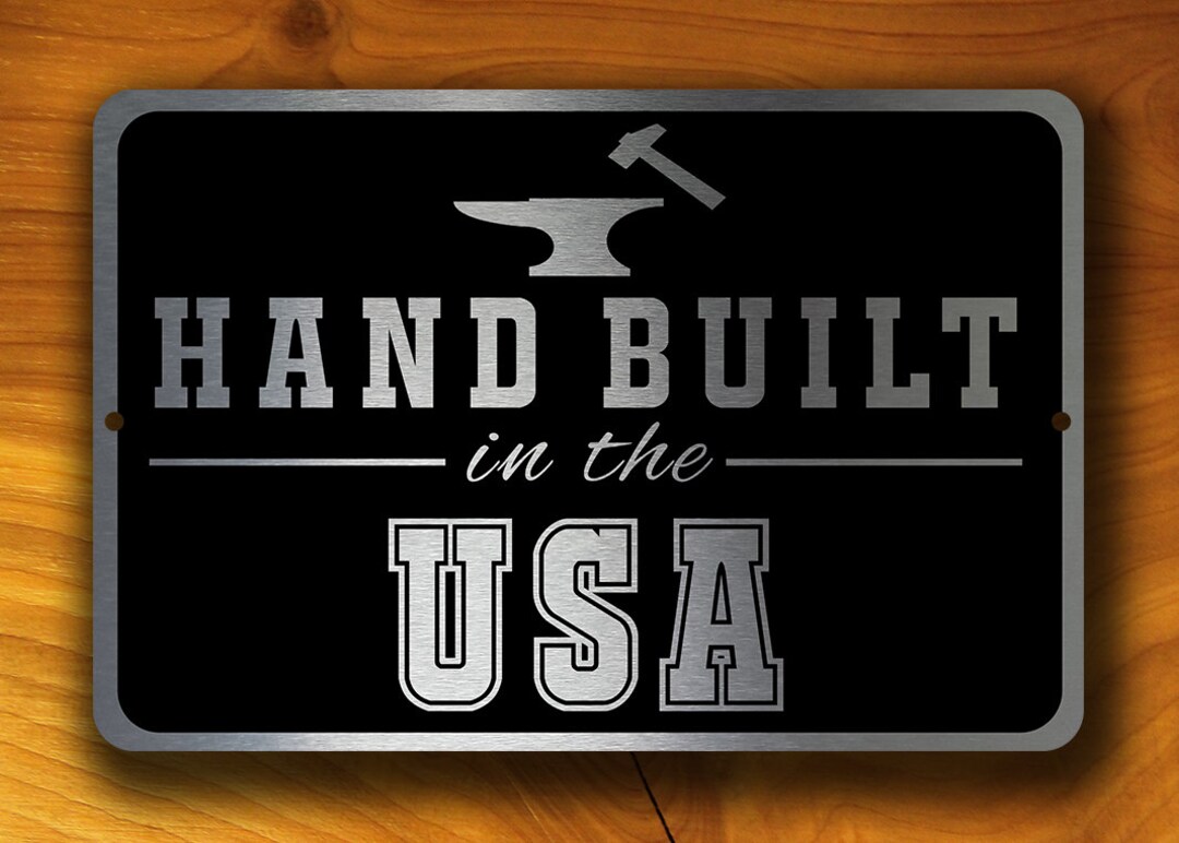 Hand Built in the USA Wall Plaque, Traditional Style Hand Built in the ...