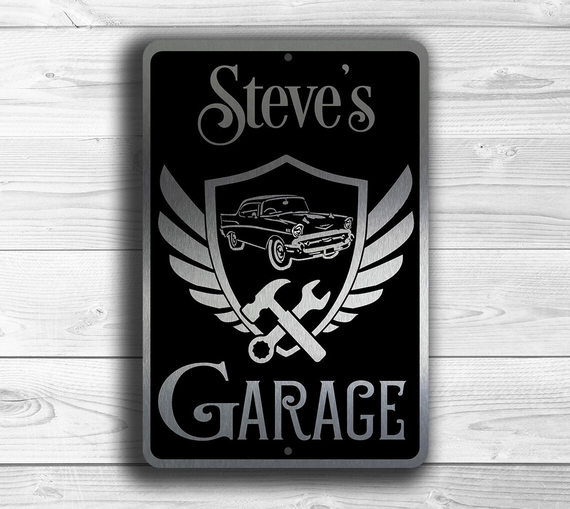 PERSONALIZED GARAGE SIGN Car Garage Custom Garage Signs | Etsy