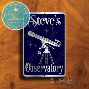 PERSONALIZED OBSERVATORY SIGN, Custom Observatory Signs, Observatory ...