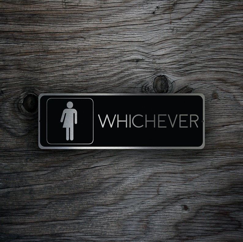 WHICHEVER RESTROOM SIGN Whichever Restroom Door Sign - Etsy