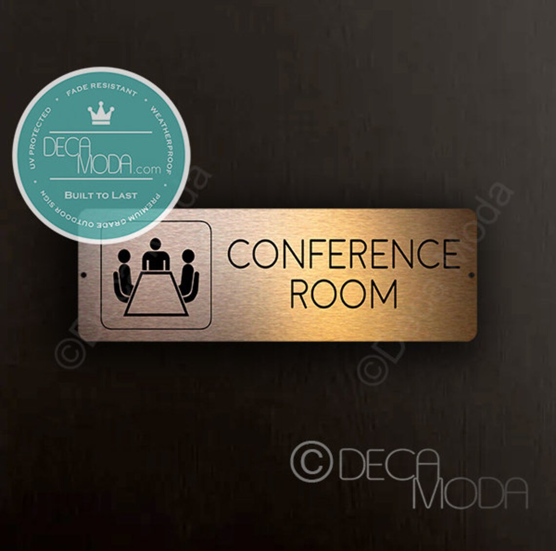 CONFERENCE ROOM SIGN Brushed Copper Finish Conference Room | Etsy
