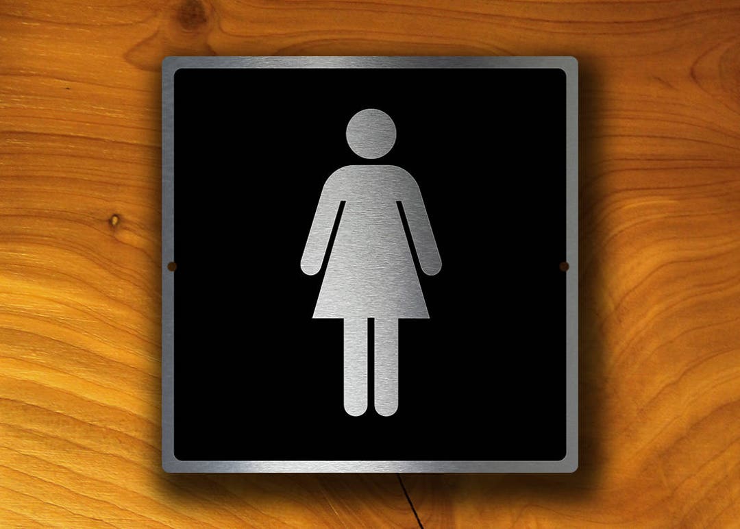 WOMENS RESTROOM SIGN, Modern Womens Restroom Sign, Custom Restroom ...