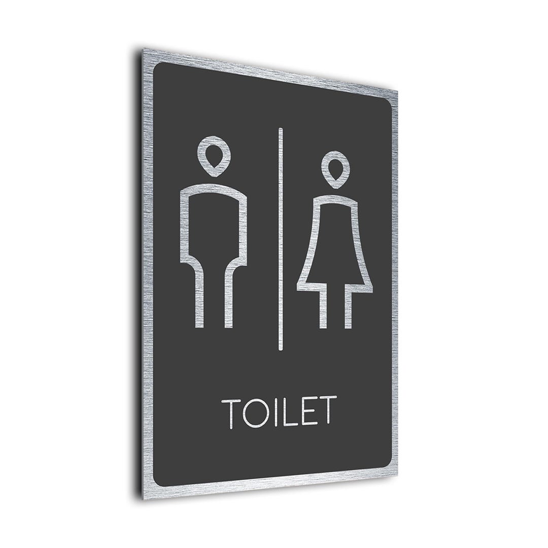 Modern Toilet Symbol Sign | Toilet Signs | Restroom Signs | Modern ...
