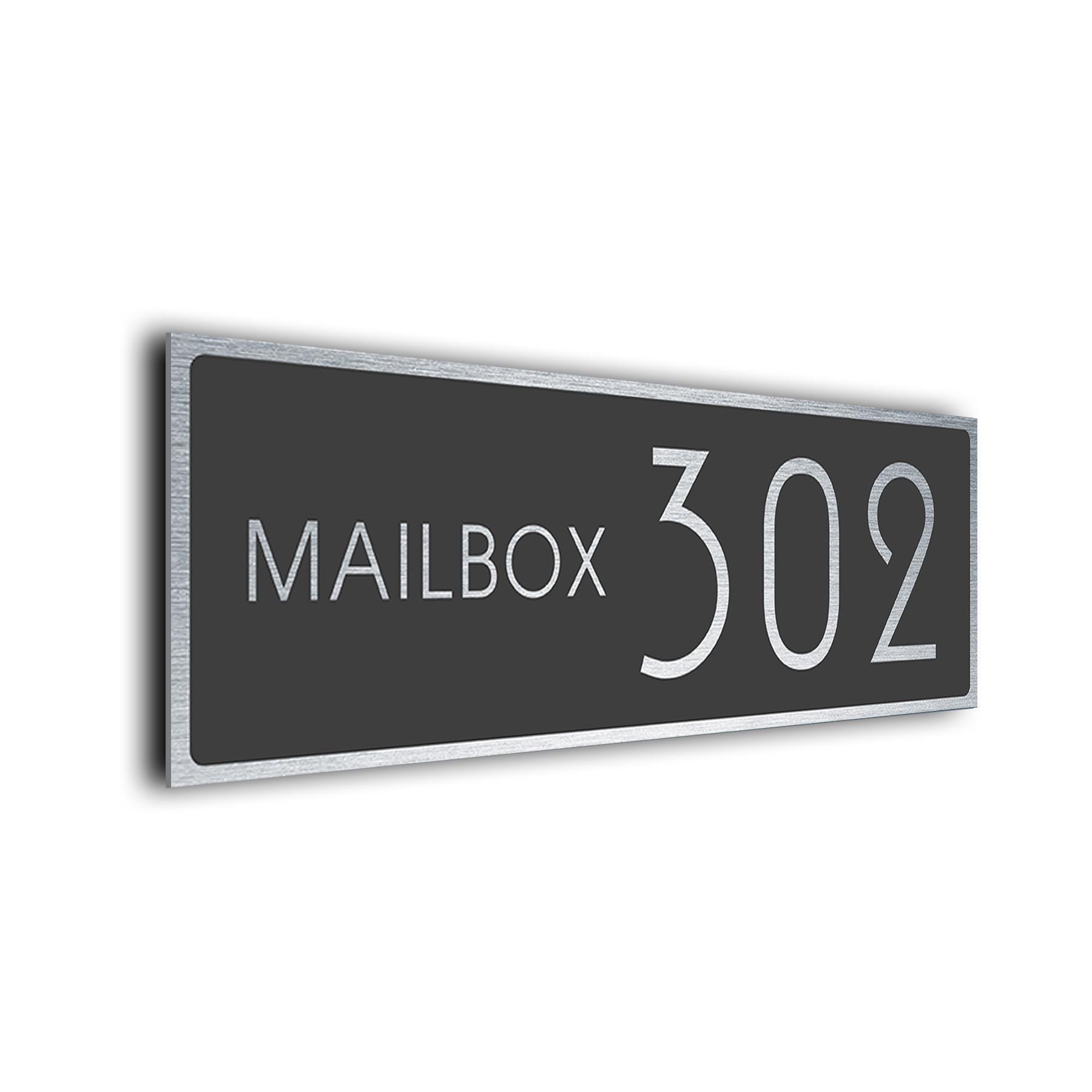 Easy Install Weatherproof Mailbox Number Sign, Custom Brushed Aluminum ...