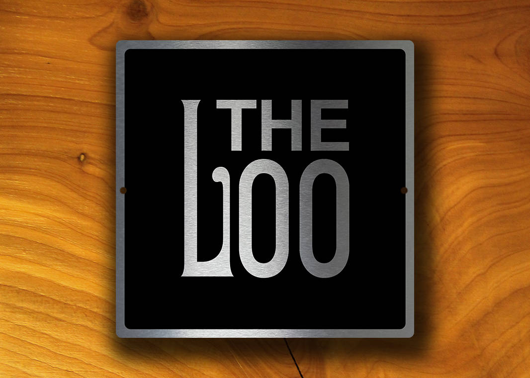 THE LOO SIGN Modern Restroom Sign Custom Restroom Signs - Etsy UK