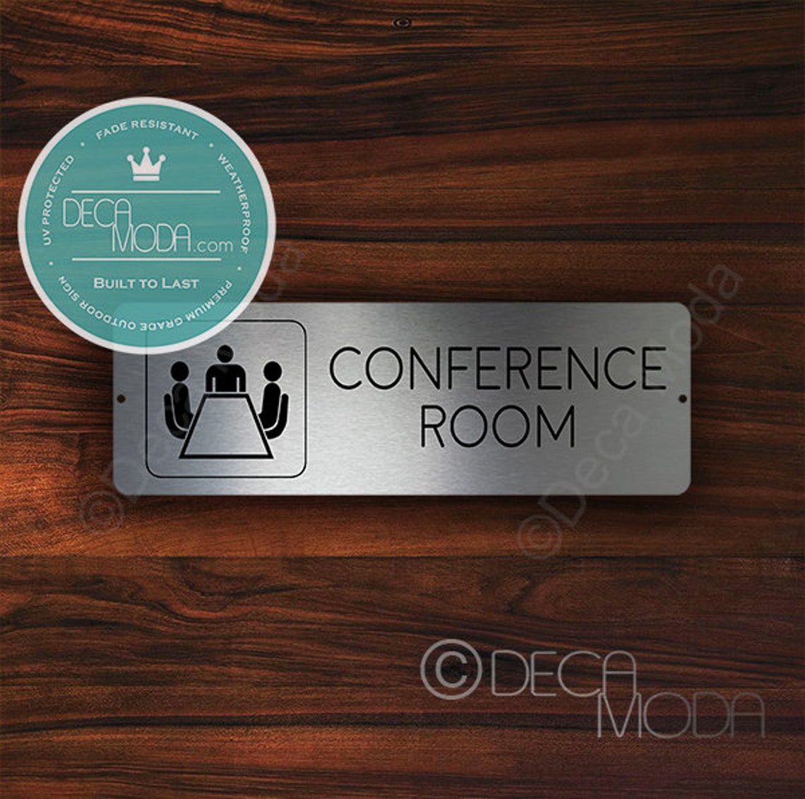 CONFERENCE ROOM SIGN Brushed Silver Finish Conference Room | Etsy