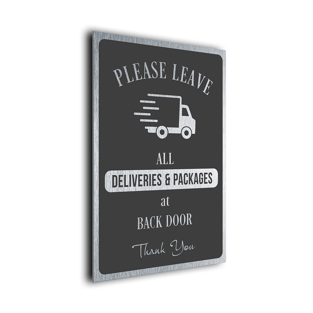 Back Door Delivery Sign: Weatherproof Aluminum Composite - Etsy