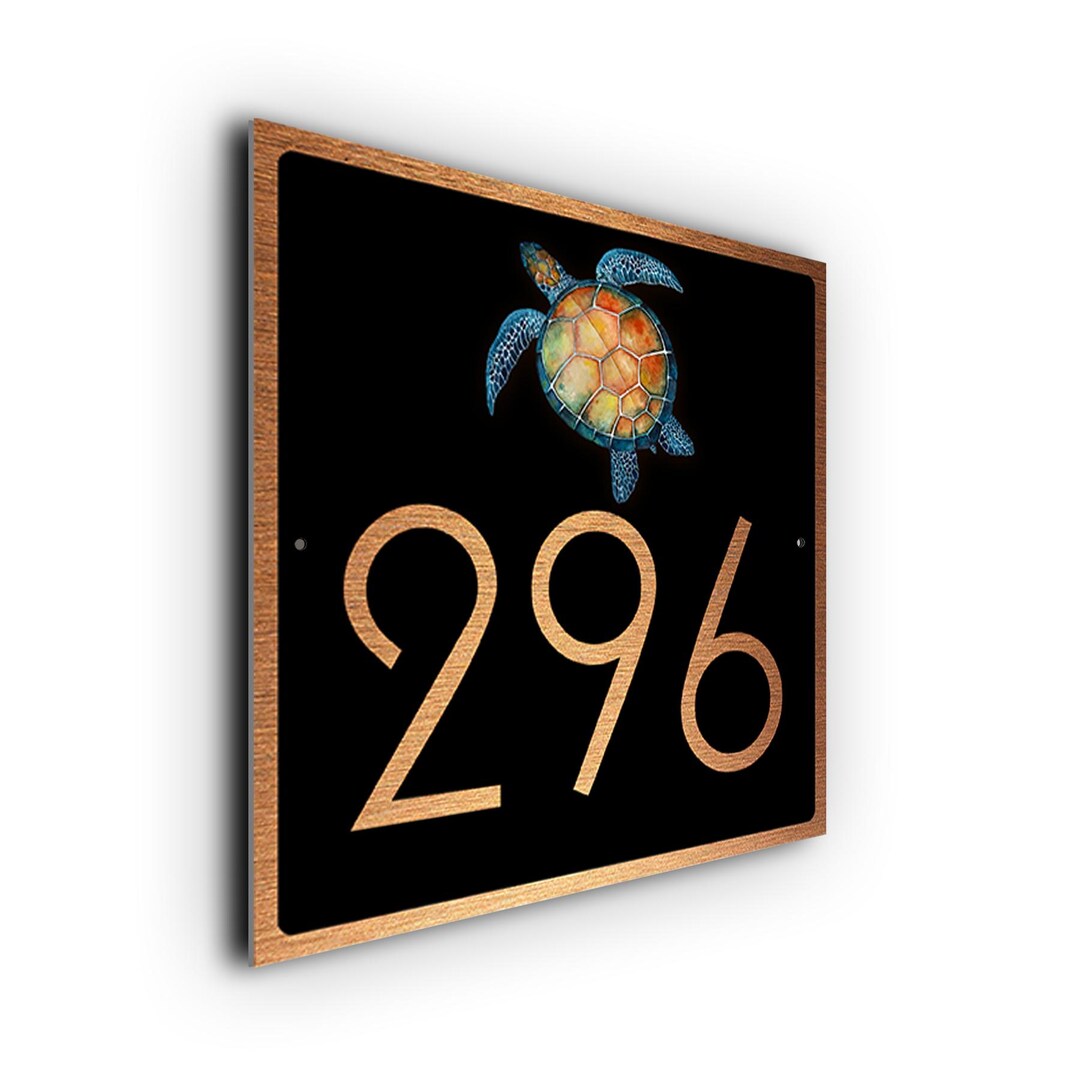 Turtle House Number Sign | House Numbers | Turtle Numbers | Number Sign ...