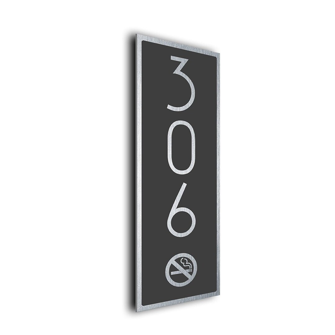 Personalized Vertical No Smoking Room Signs. No Smoking Room Numbers ...