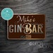 Gin Bar Sign Personalized Signs Brushed Composite Bronze and - Etsy