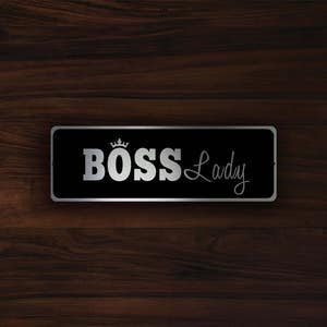 BOSS LADY SIGN, Boss Lady Signs, Custom Door Signs, Boss Lady Door Sign ...