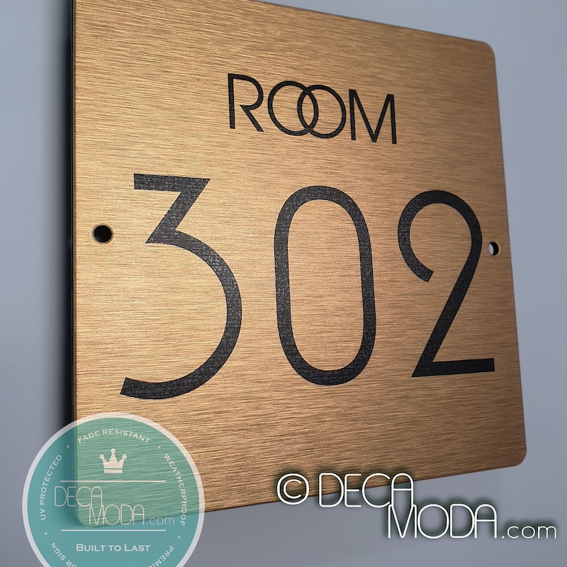 Hotel Room Number Plates - Etsy