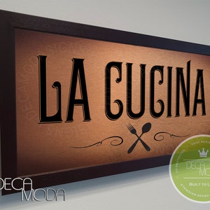 LA CUCINA, La Cucina Sign, La Cucina Signs, Kitchen Sign, Kitchen Decor ...