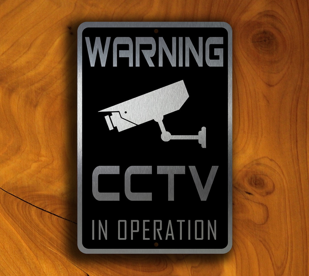 CCTV Surveillance Sign, 24 Hour CCTV Signs, Security Sign, Monitored ...
