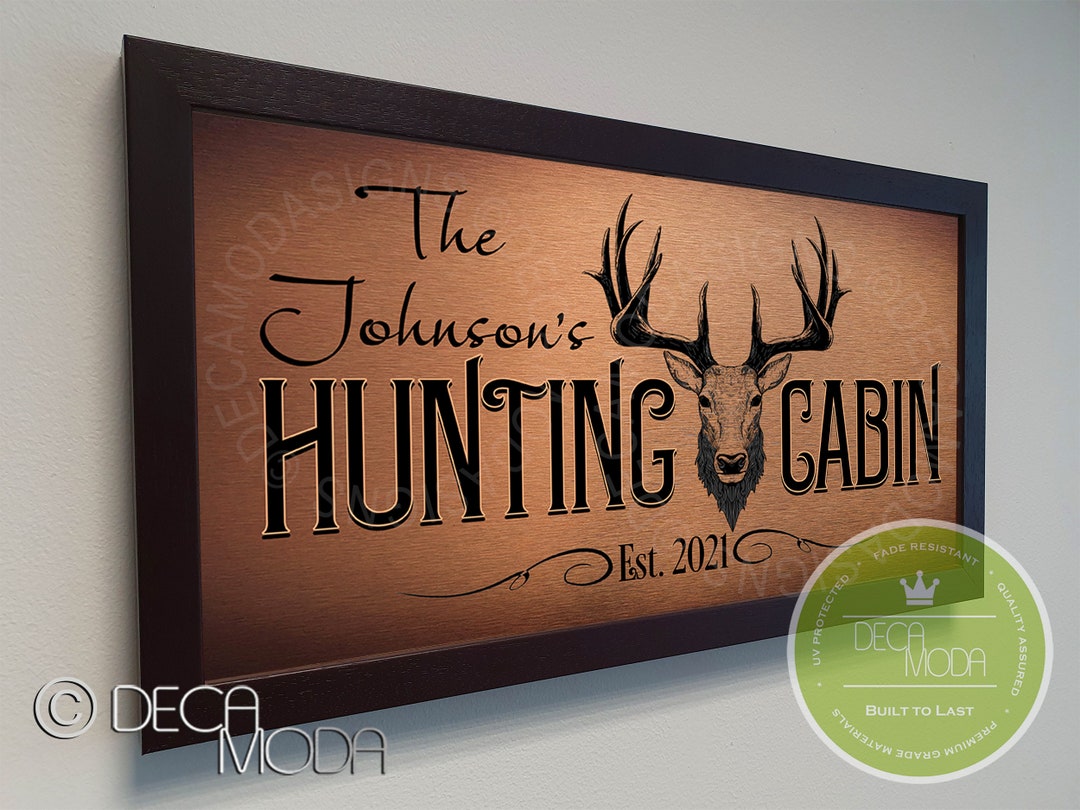 PERSONALIZED HUNTING CABIN Sign, Family Name Sign, Custom Signs ...