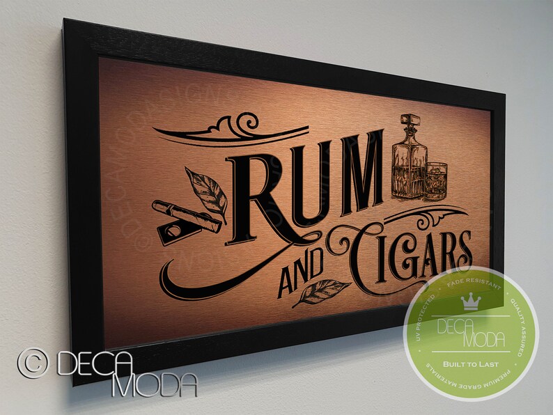Rum and Cigars RUM Bar Sign Bar Sign Rum and Cigars Sign - Etsy