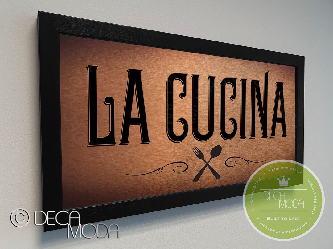 LA CUCINA, La Cucina Sign, La Cucina Signs, Kitchen Sign, Kitchen Decor ...