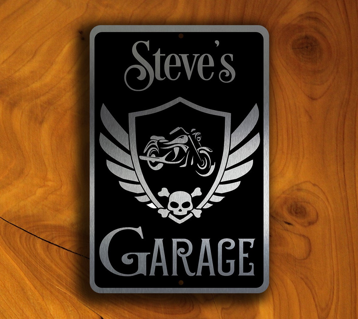 PERSONALIZED GARAGE SIGN Sign Biker Sign Biker Garage Sign. | Etsy