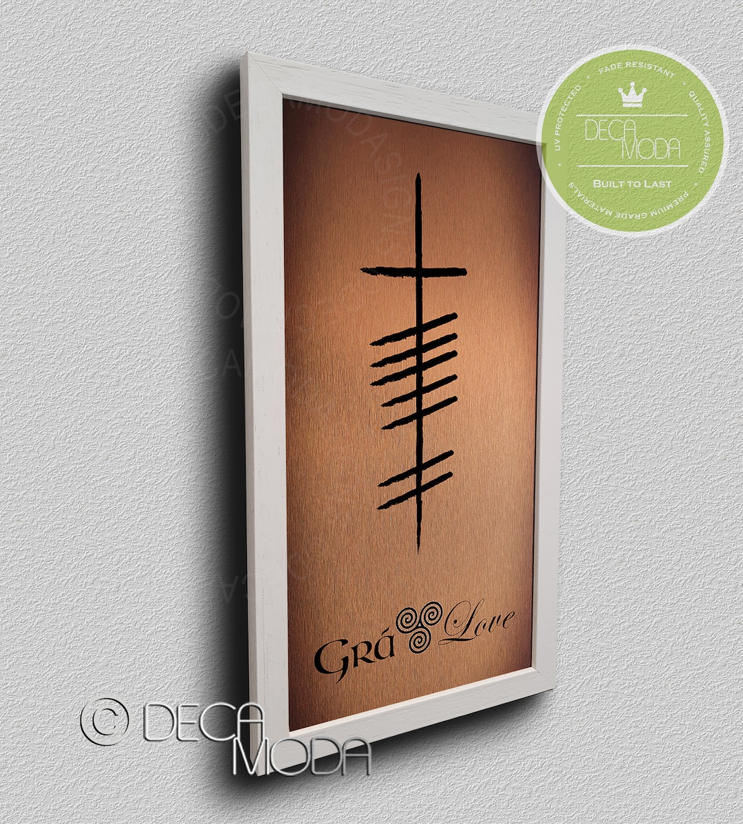 OGHM LOVE, Ogham Sign, Love in Ogham, Irish Decor, Celtic Oghams ...