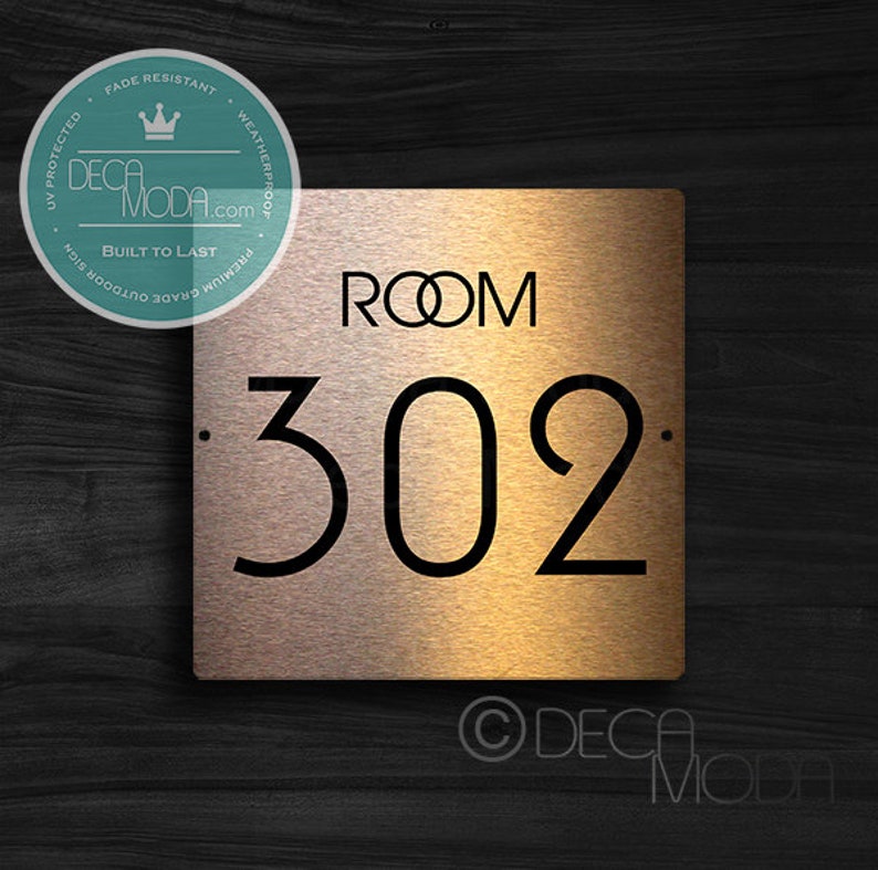 COPPER HOTEL NUMBERS Custom Hotel Room Numbers Hotel Door | Etsy