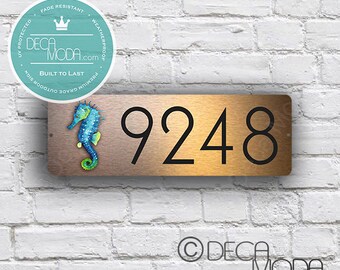 COPPER ADDRESS SIGN Outdoor Signs Brushed Copper Finish | Etsy