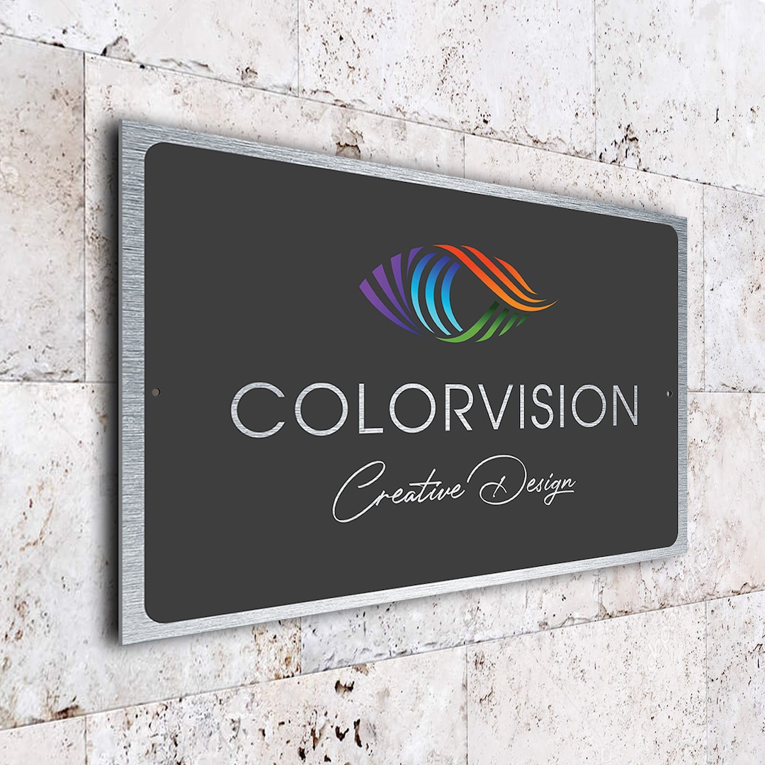 Personalized Business Wall Plaque, Customize This Full Color Outdoor ...