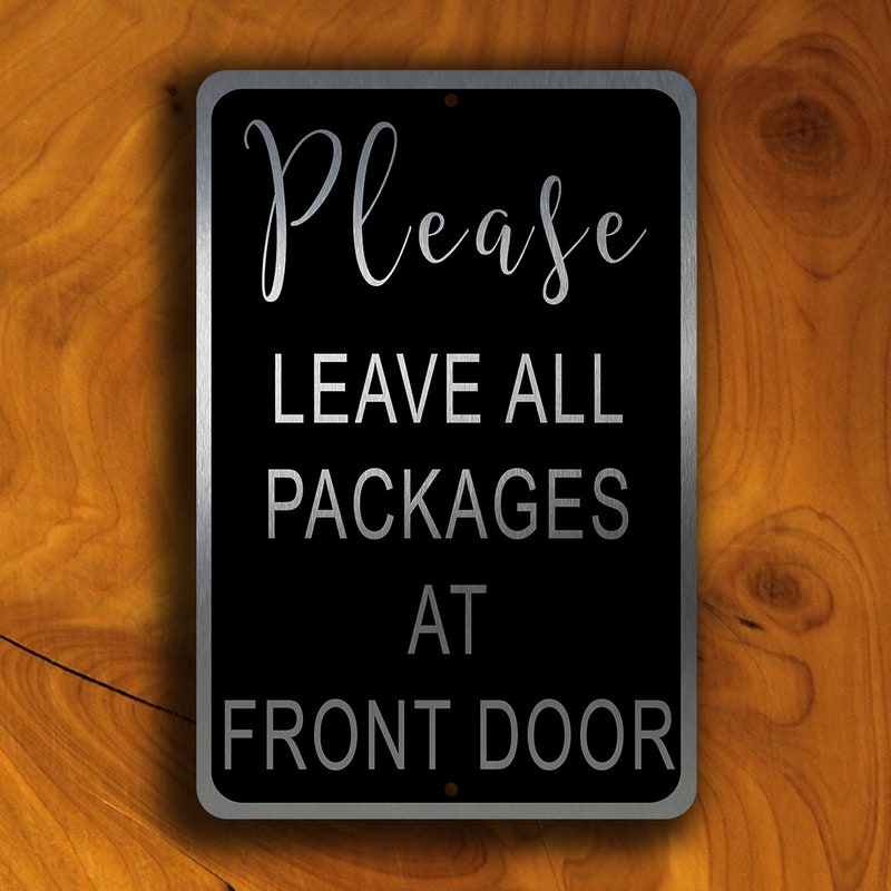 Sign Please Leave All Packages at Front Door - Etsy