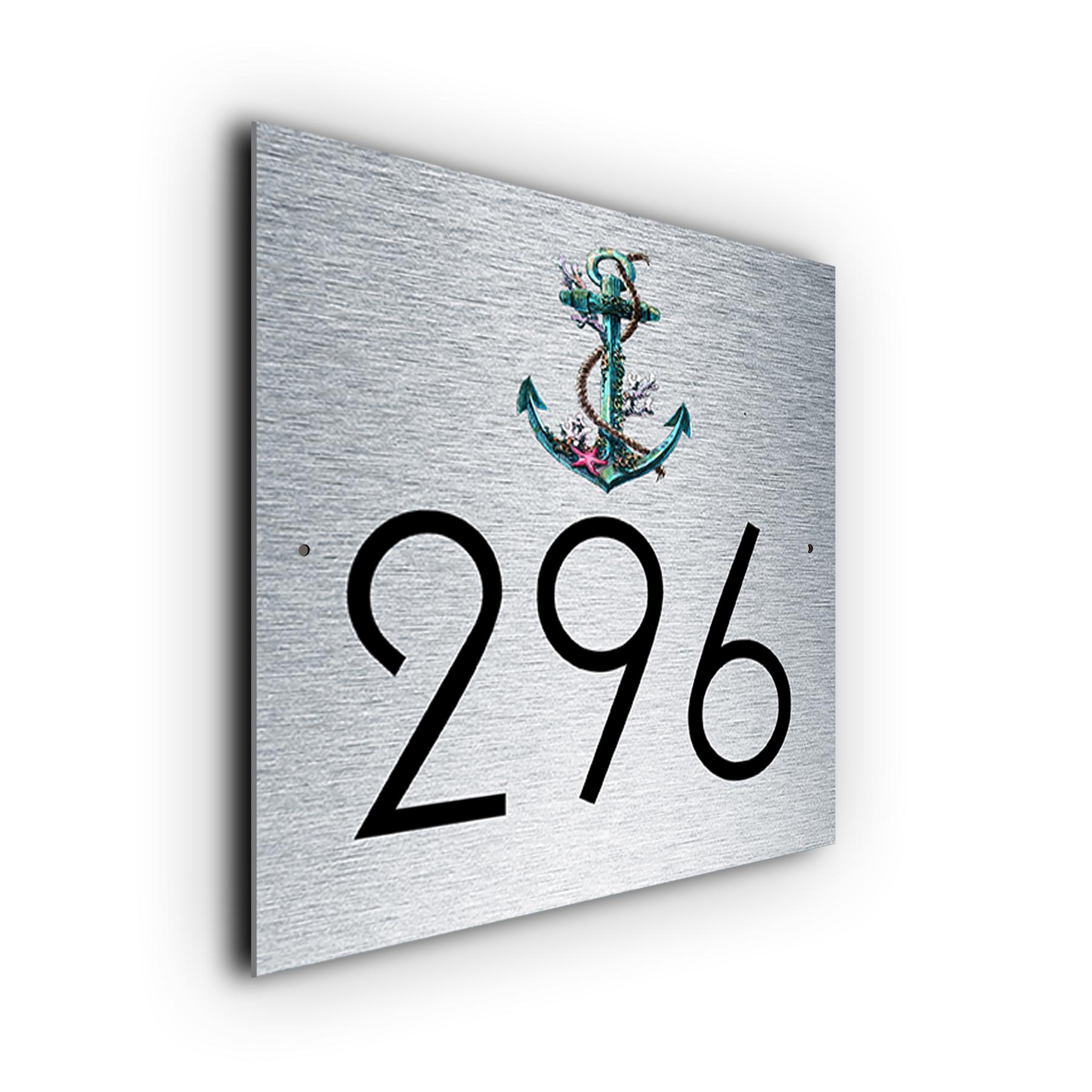 Anchor House Number Sign: Weatherproof Nautical Decor - Etsy UK