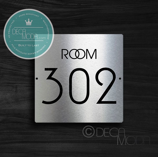 SILVER HOTEL NUMBERS Custom Hotel Room Numbers Hotel Door - Etsy