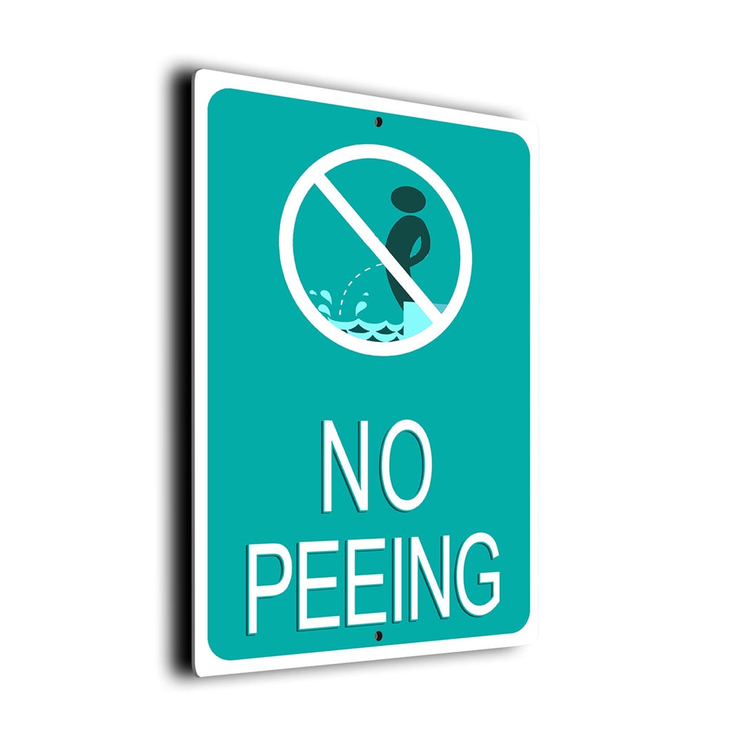 No Peeing in Pool Sign: Weatherproof Aluminum Composite - Etsy