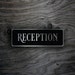 RECEPTION DOOR SIGN Reception Sign Reception Office Sign - Etsy