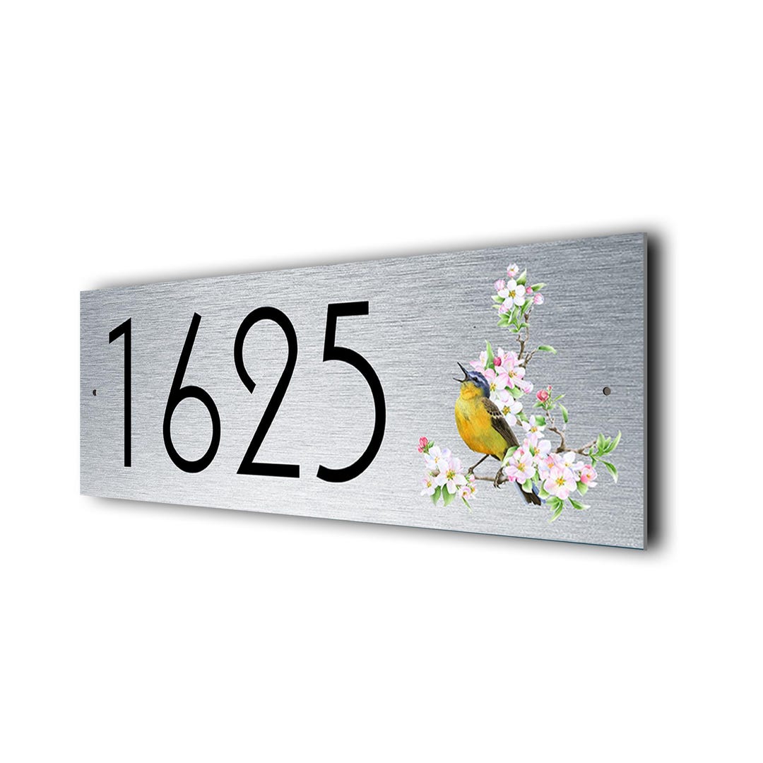 Songbird Address Sign | Custom Address Sign | House Number Sign ...