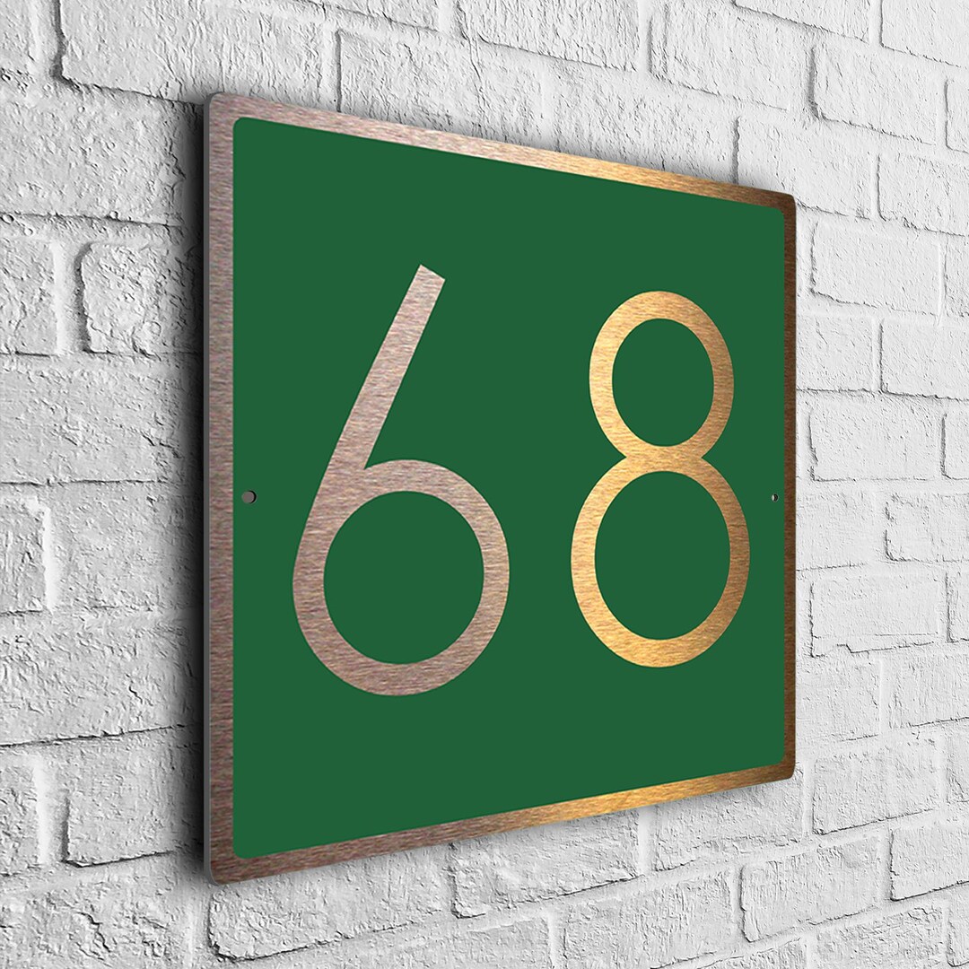 GREEN ADDRESS SIGN, Modern Address Sign, Address Sign, Square Address ...