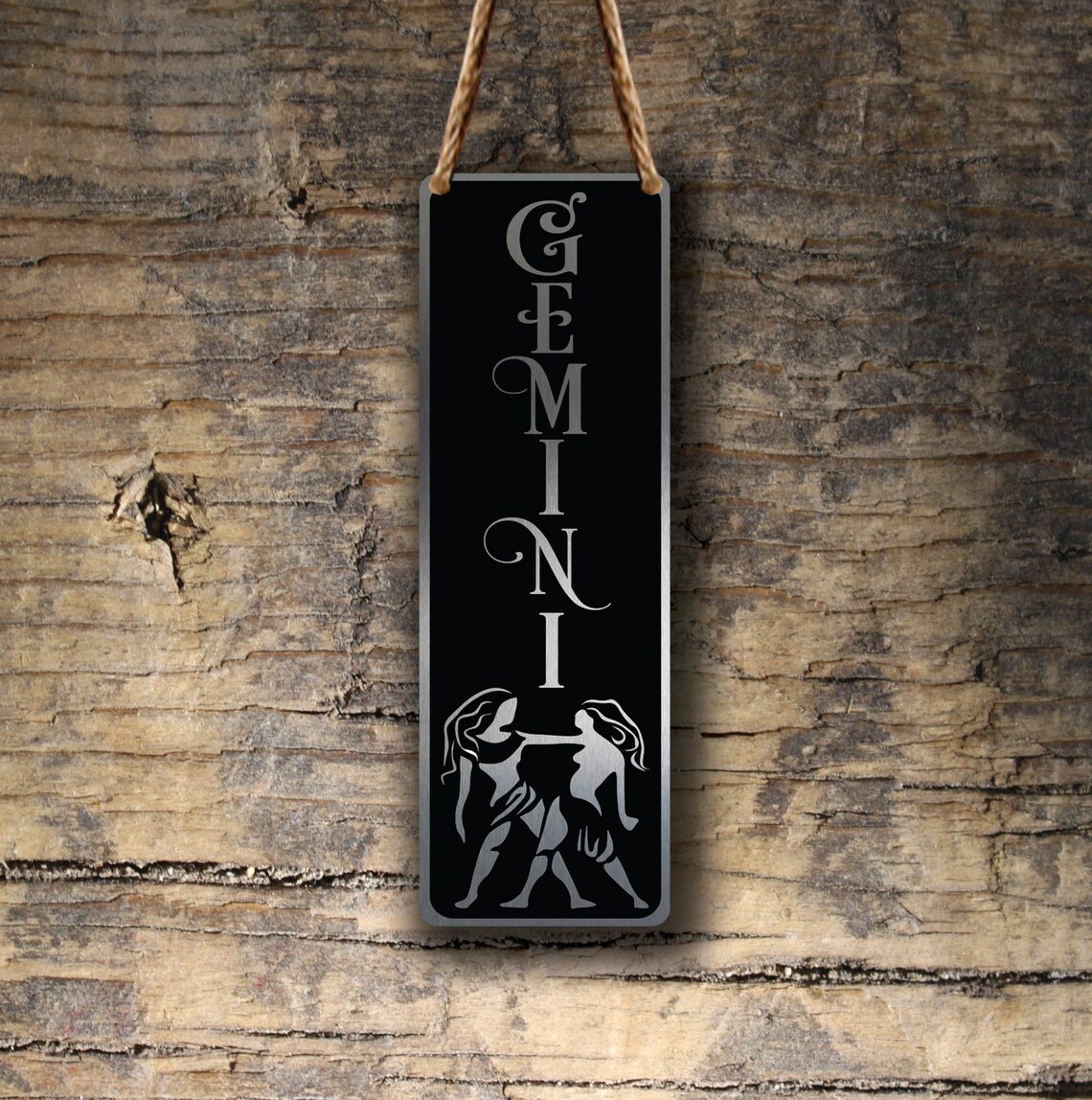 GEMINI ZODIAC SIGN Wall Art Sign Gemini Wall Plaque Gemini | Etsy