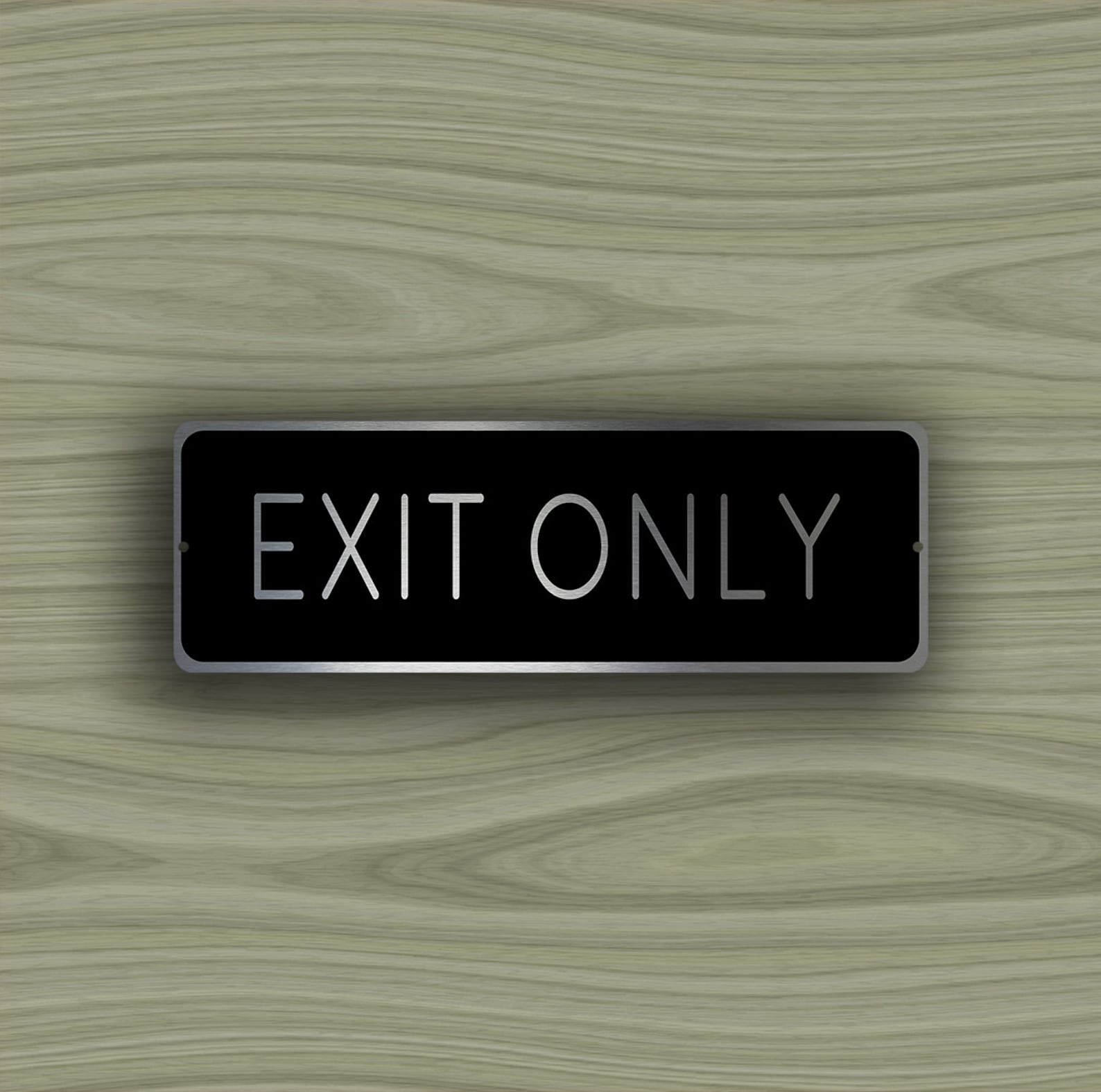 EXIT ONLY SIGN Exit Only Signs Exit sign on brushed aluminum | Etsy