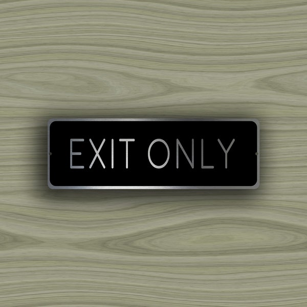Outdoor Exit Only Sign - Etsy