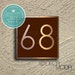 Bronze Patina Effect Address Sign, Square Door Signs, Aluminum ...