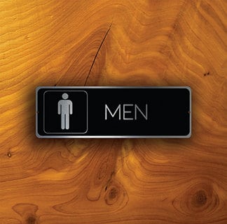 MODERN MENS RESTROOM Door Sign Men Restroom Door Sign - Etsy