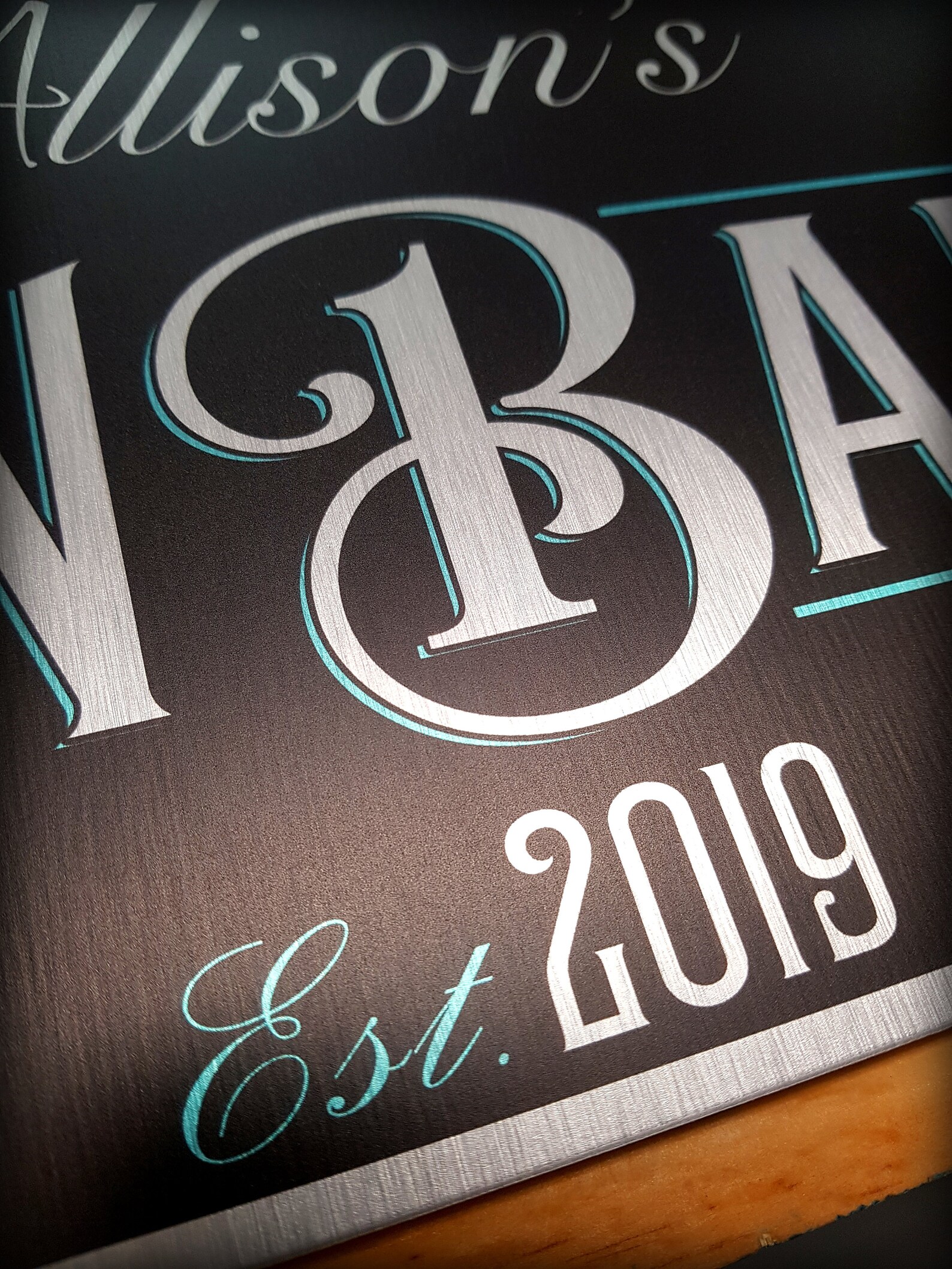 Custom Gin Bar Sign Personalized Signs Gin Signs Brushed | Etsy