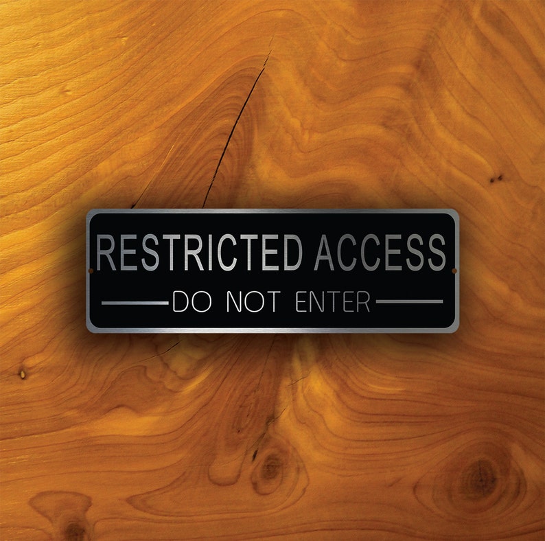 RESTRICTED ACCESS SIGN Do Not Enter Sign No Entry - Etsy UK