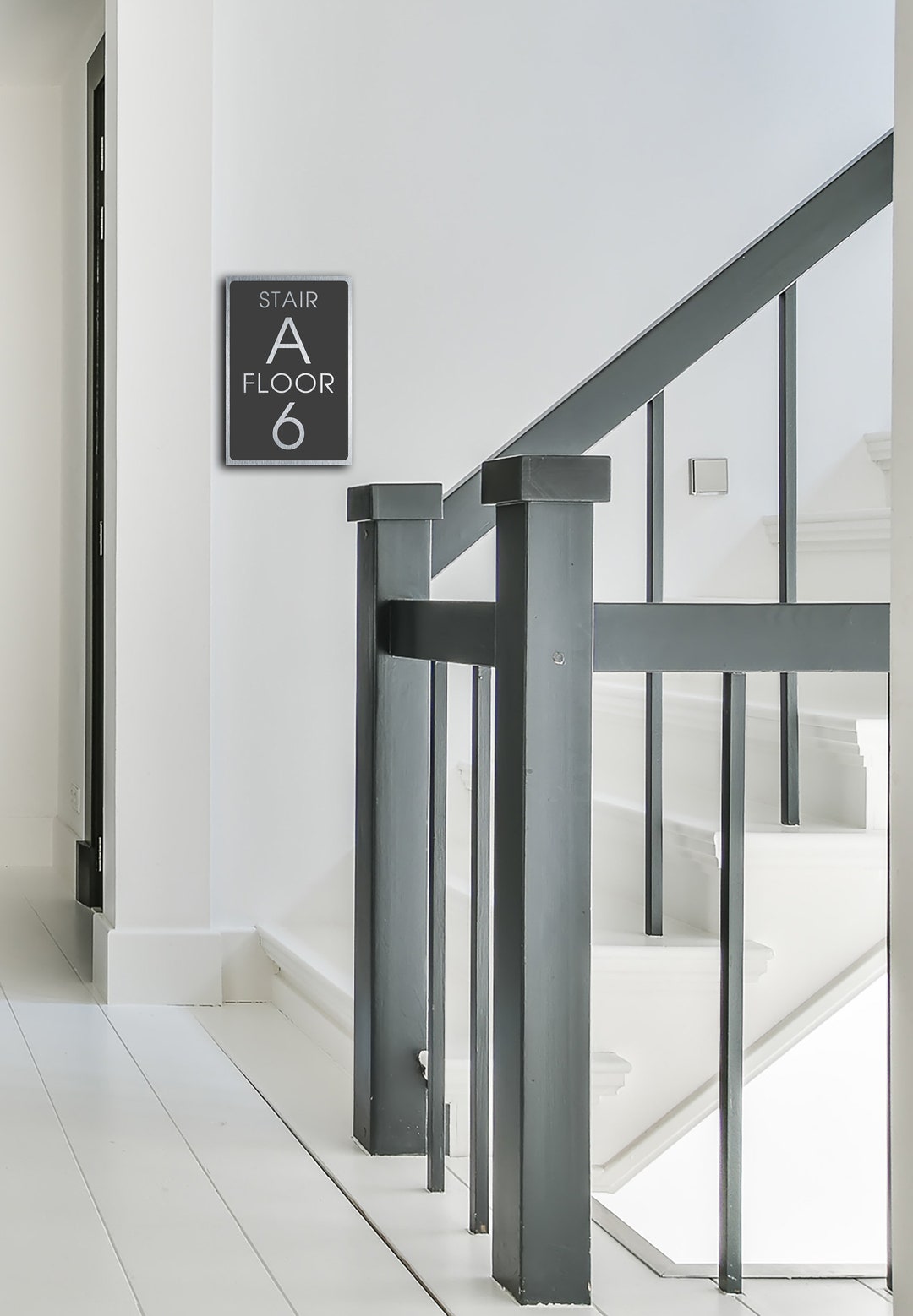 Custom Stair Signs, Stair Number Signs, Wayfinding Signs, Stair Numbers ...