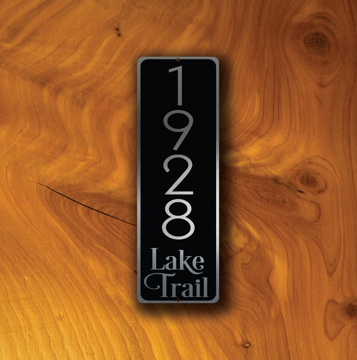 MODERN ADDRESS SIGN Sign Modern House Address Plaque Custom - Etsy