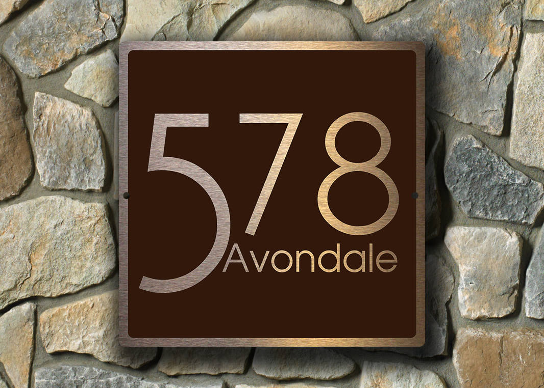 MODERN HOUSE NUMBERS Outdoor House Sign Custom House - Etsy