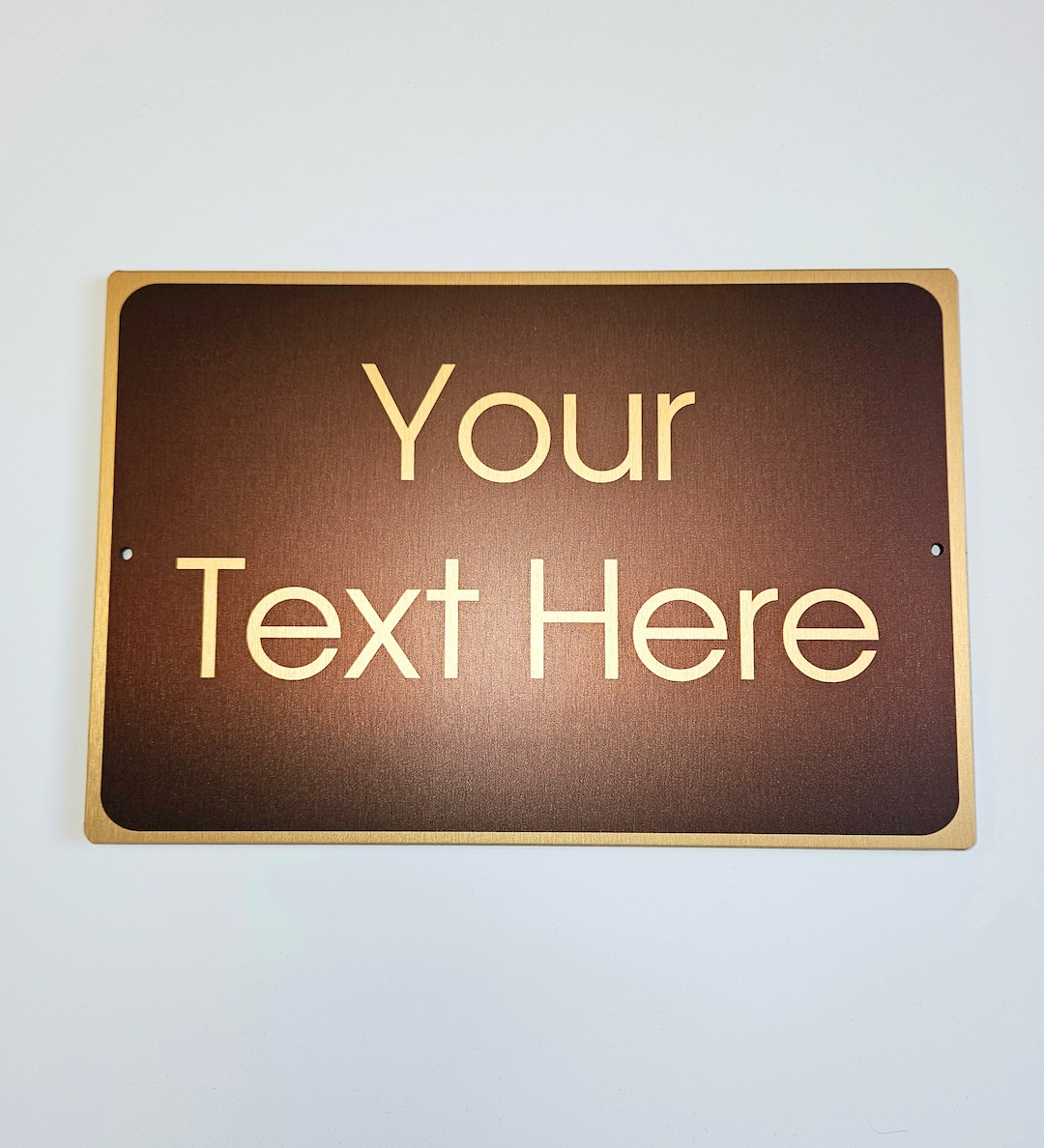 Customizable Brushed Metal Sign: Indoor/outdoor, Any Text - Etsy