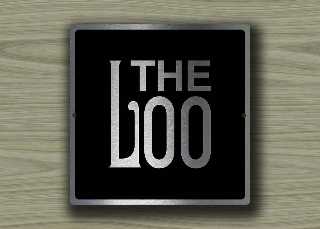 THE LOO SIGN Modern Restroom Sign Custom Restroom Signs | Etsy