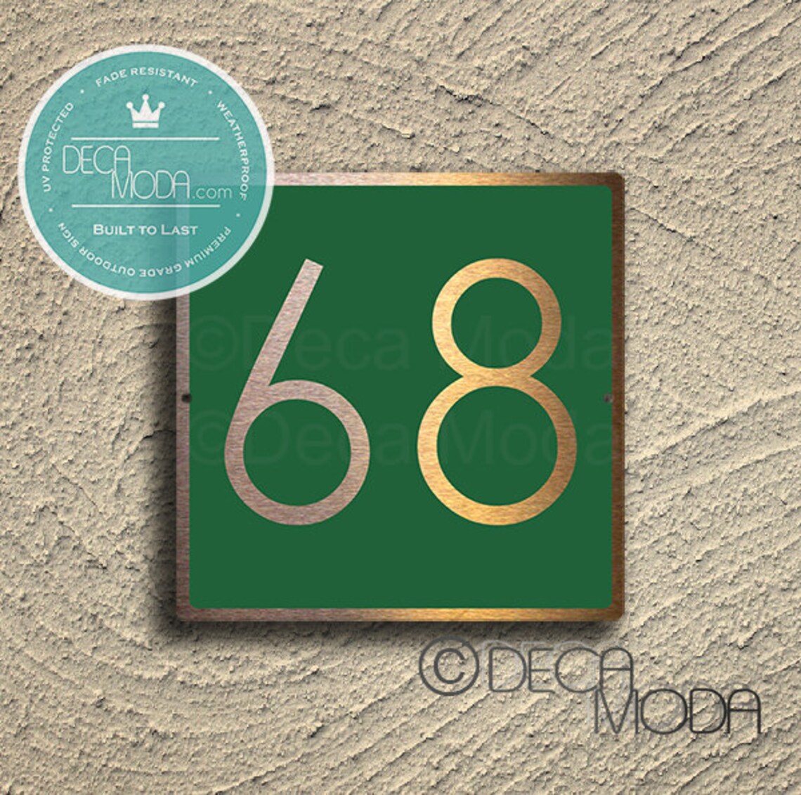 GREEN ADDRESS SIGN Modern Address Sign Address Sign Square - Etsy