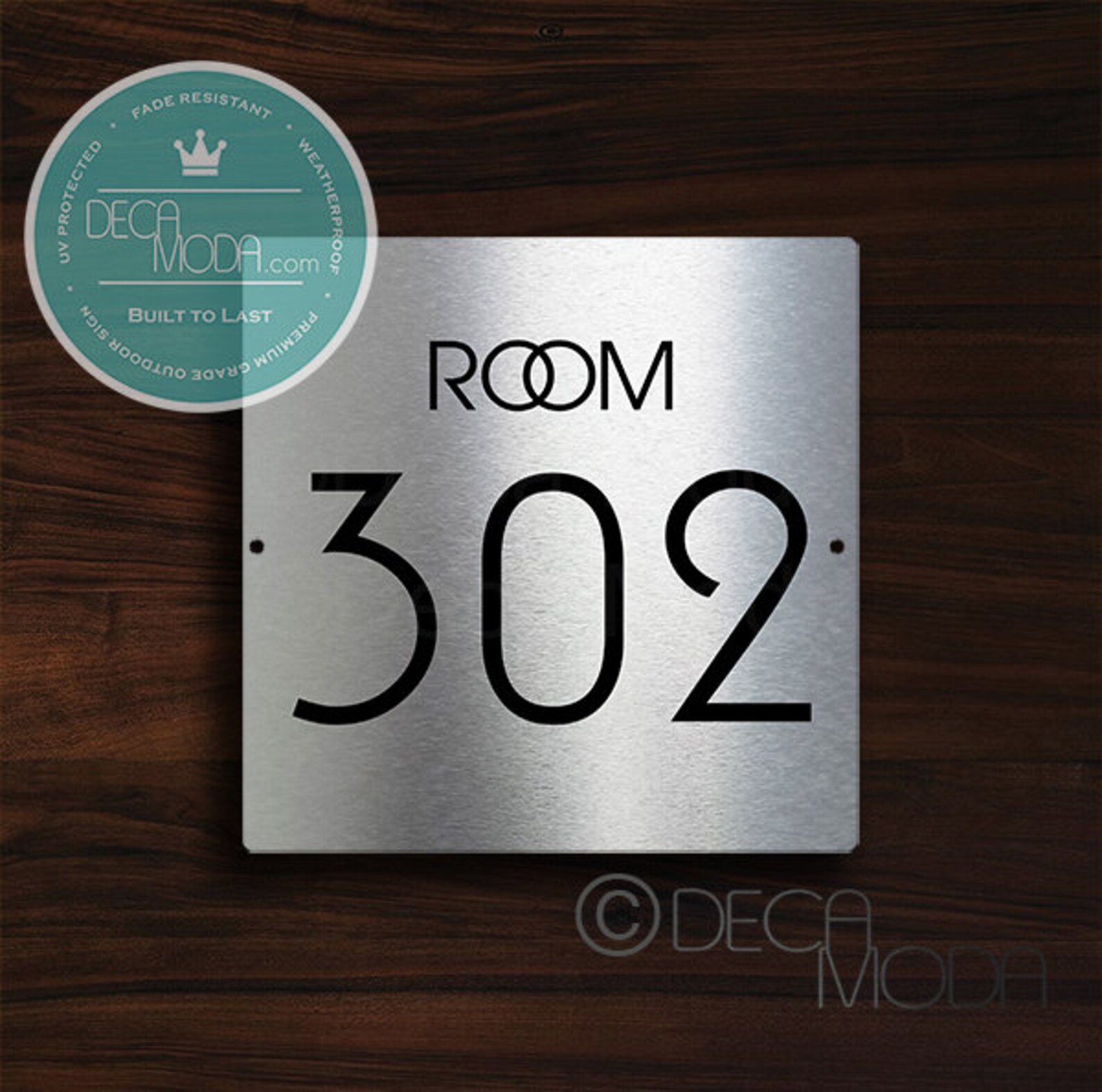 SILVER HOTEL NUMBERS Custom Hotel Room Numbers Hotel Door - Etsy