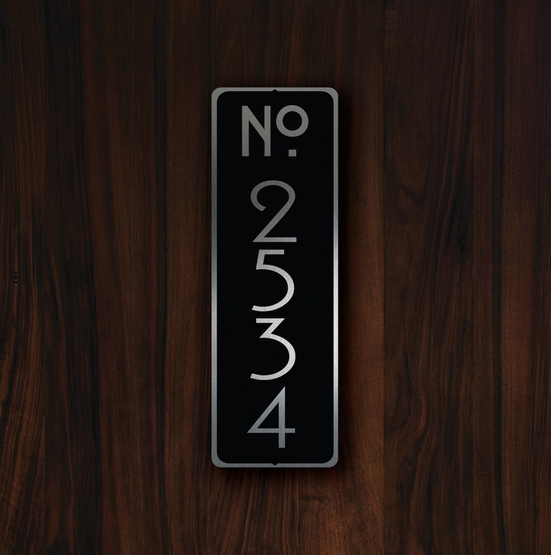 MODERN HOUSE NUMBER Sign, Modern House Number Plaque, Custom House ...