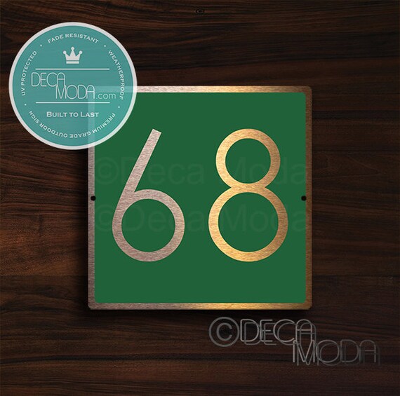 GREEN ADDRESS SIGN Modern Address Sign Address Sign Square | Etsy