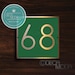 GREEN ADDRESS SIGN, Modern Address Sign, Address Sign, Square Address ...